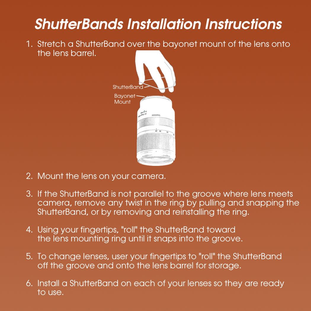 Extra ShutterBands Rings for Sony